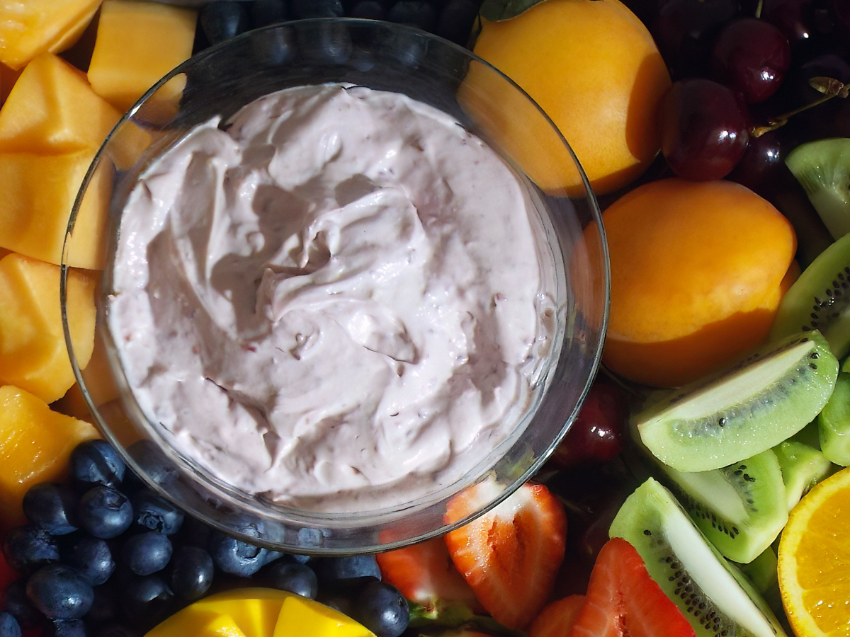 Creamy Raspberry Fruit Dip - Taste of Lime